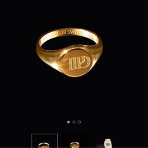 Taylor Swift | Jewelry | Size 7 Ttpd Ring 8k Gold Plated Taylor Swift ...